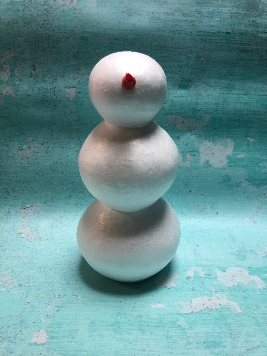 Styrofoam Snowman 10 Inches Tall - Perfect for IOD Moulds. Stamps, and ...